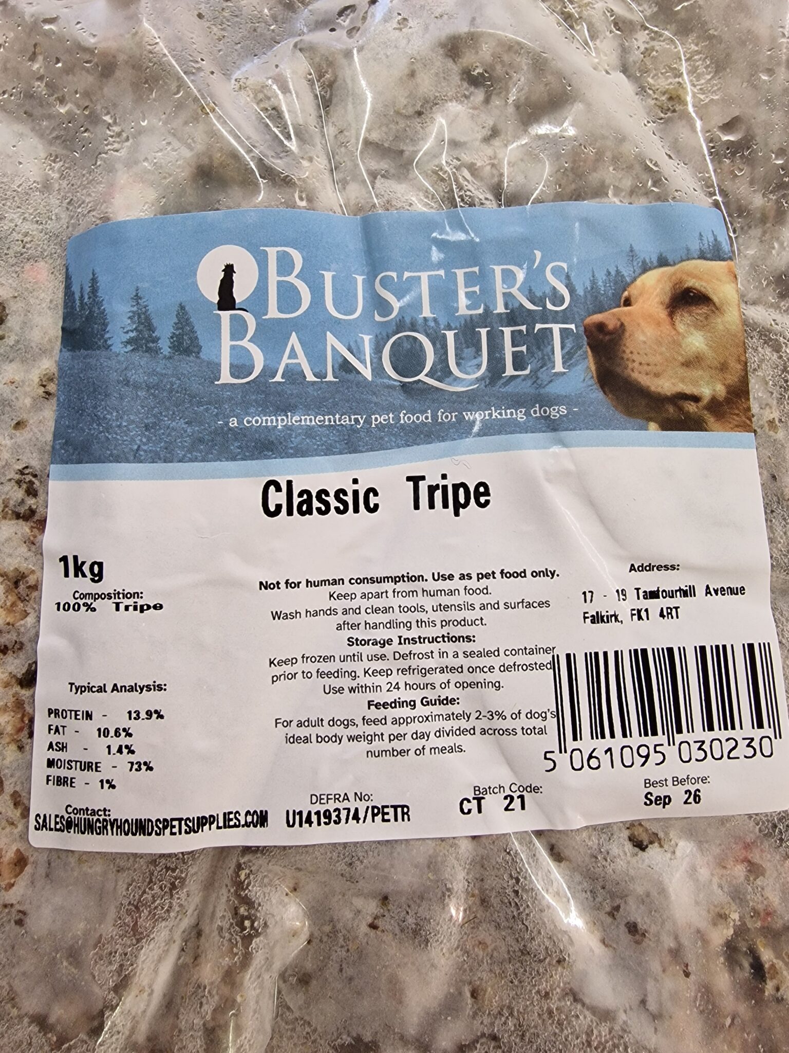 Buster's Banquet - Classic Tripe - 1kg - Fife Animal Feed